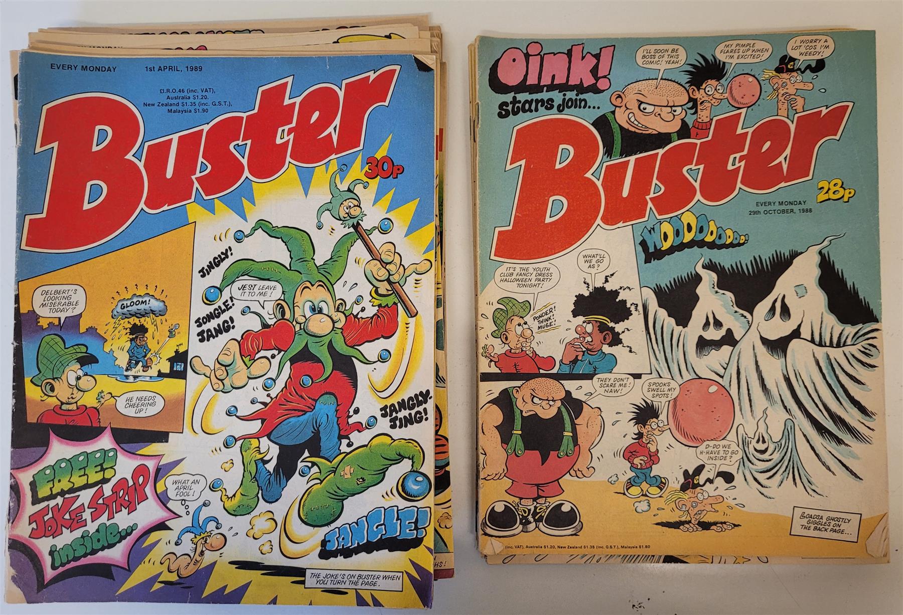34 Assorted Buster Comics from 1988/89 - Parallel Worlds