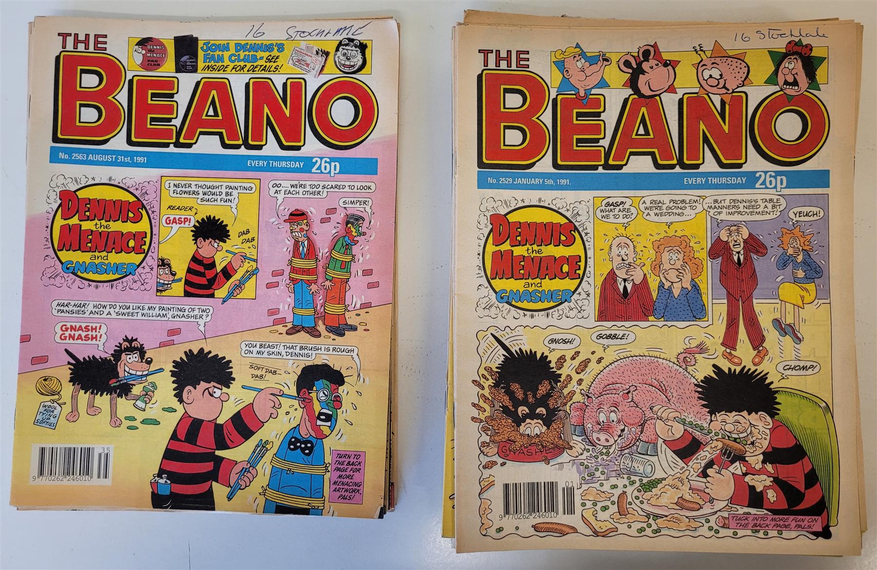 48 Assorted Beano Comics from 1991 - Parallel Worlds