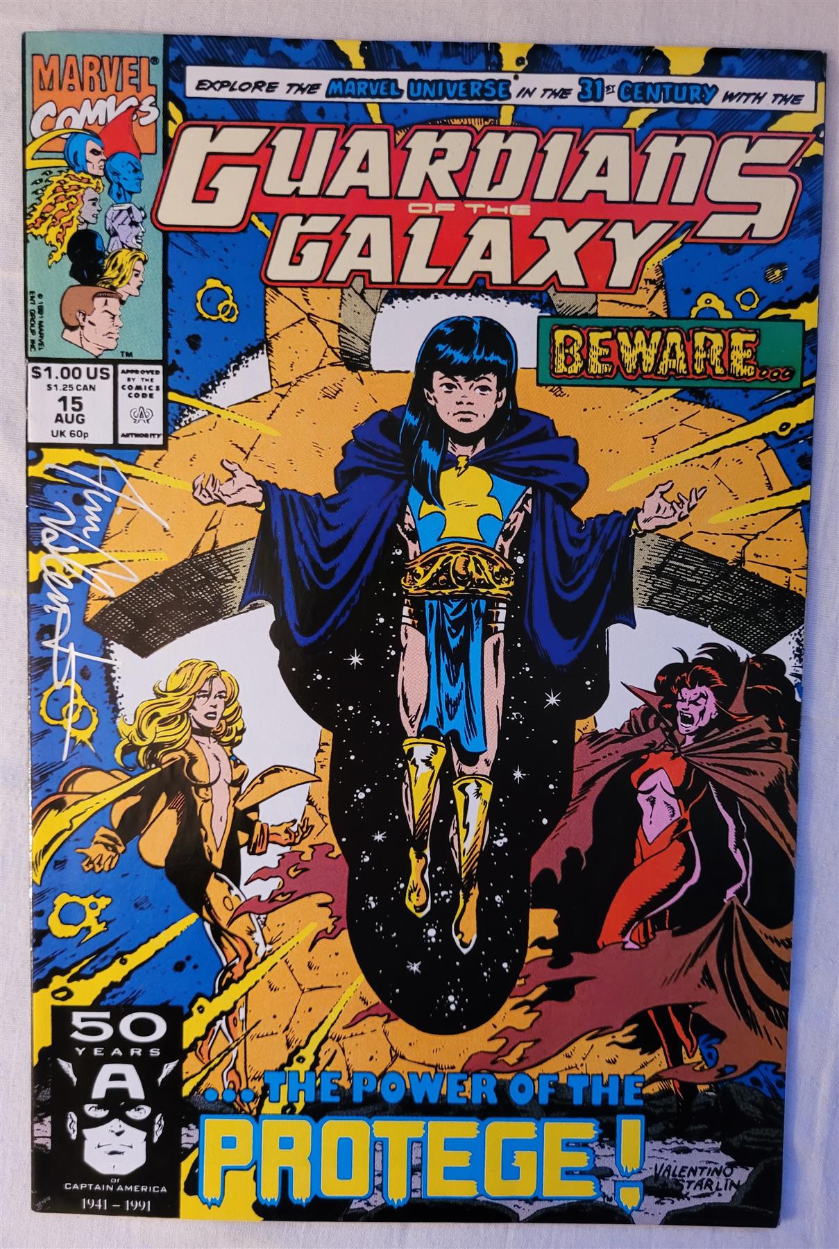 Guardians of the Galaxy #15 (Marvel 1991) SIGNED by Jim Valentino ...